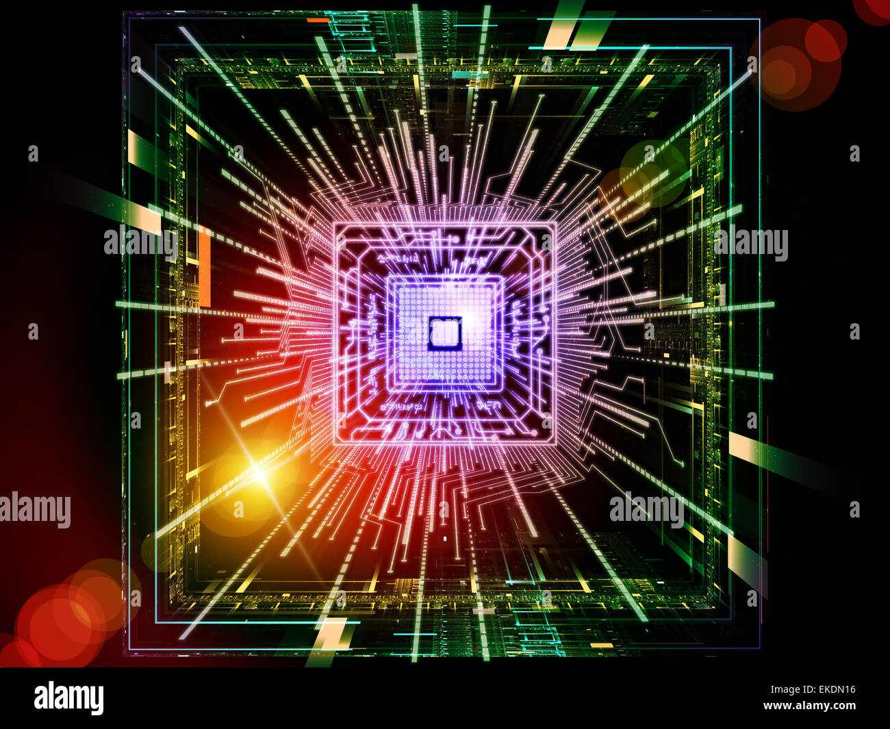 Digital Life of CPU Stock Photo - Alamy