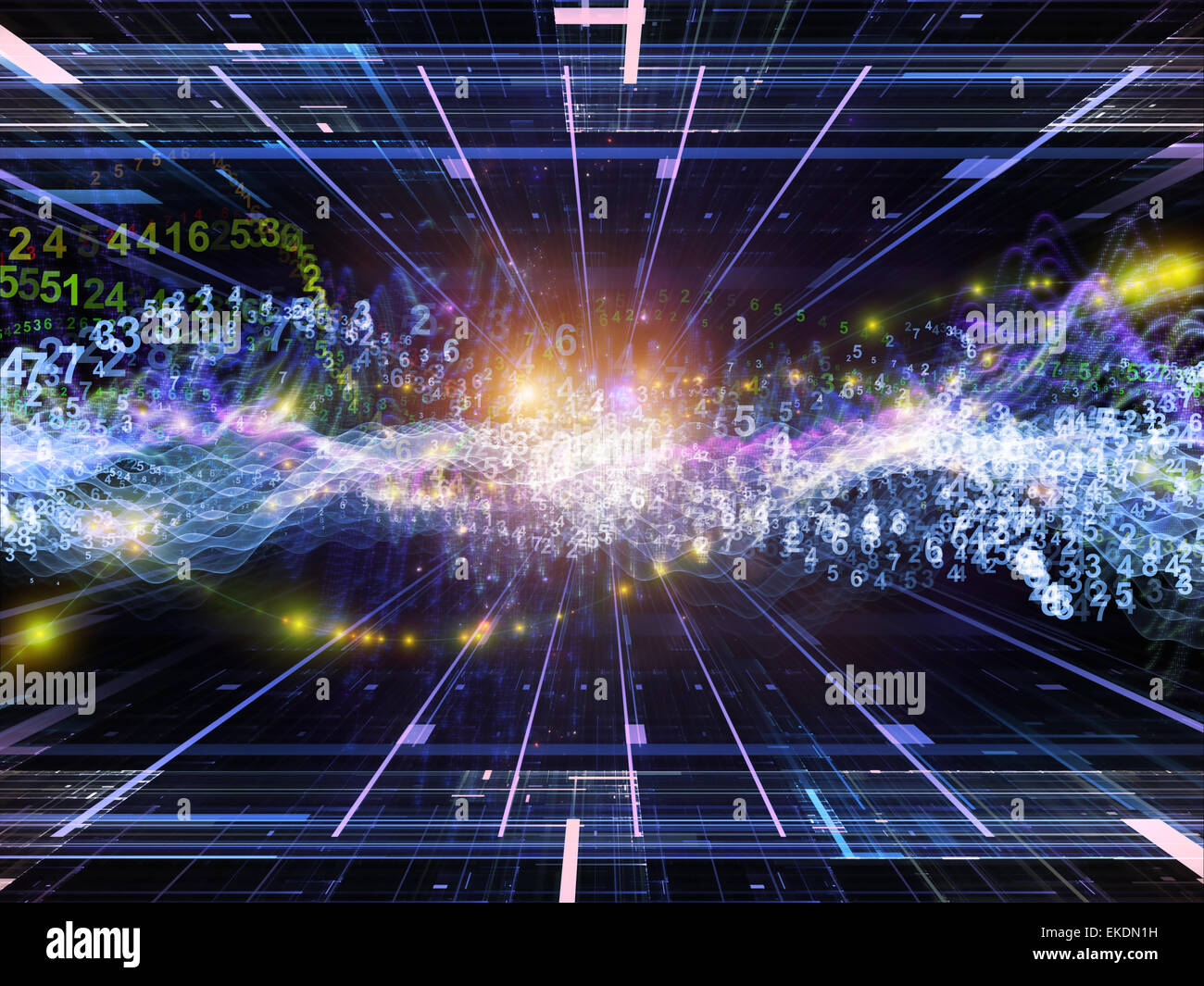 Sine Wave Lights Stock Photo - Alamy