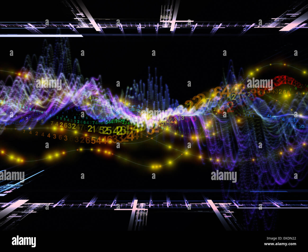 Digital Sine Wave Background Stock Photo - Alamy