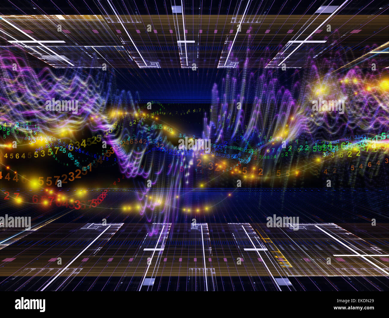 Digital Sine Wave Background Stock Photo - Alamy