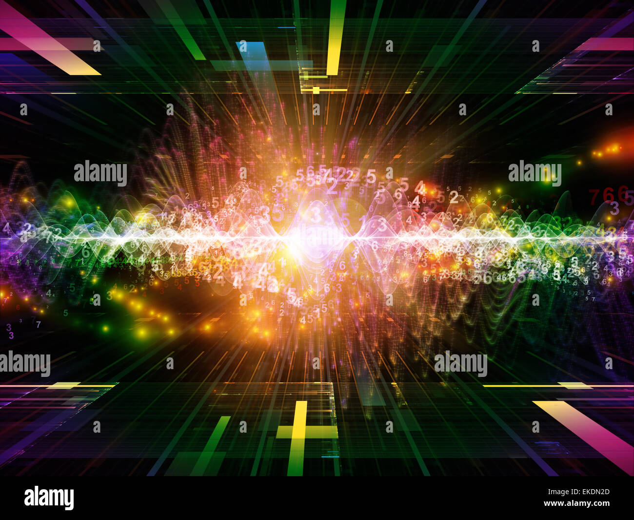 Digital Sine Wave Background Stock Photo - Alamy