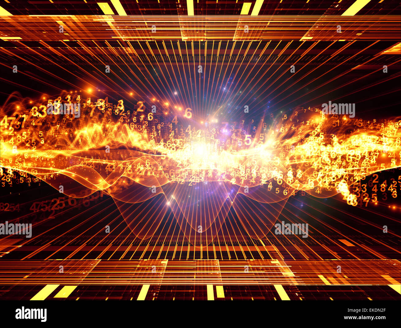 Numeric Sine Wave Arrangement Stock Photo - Alamy