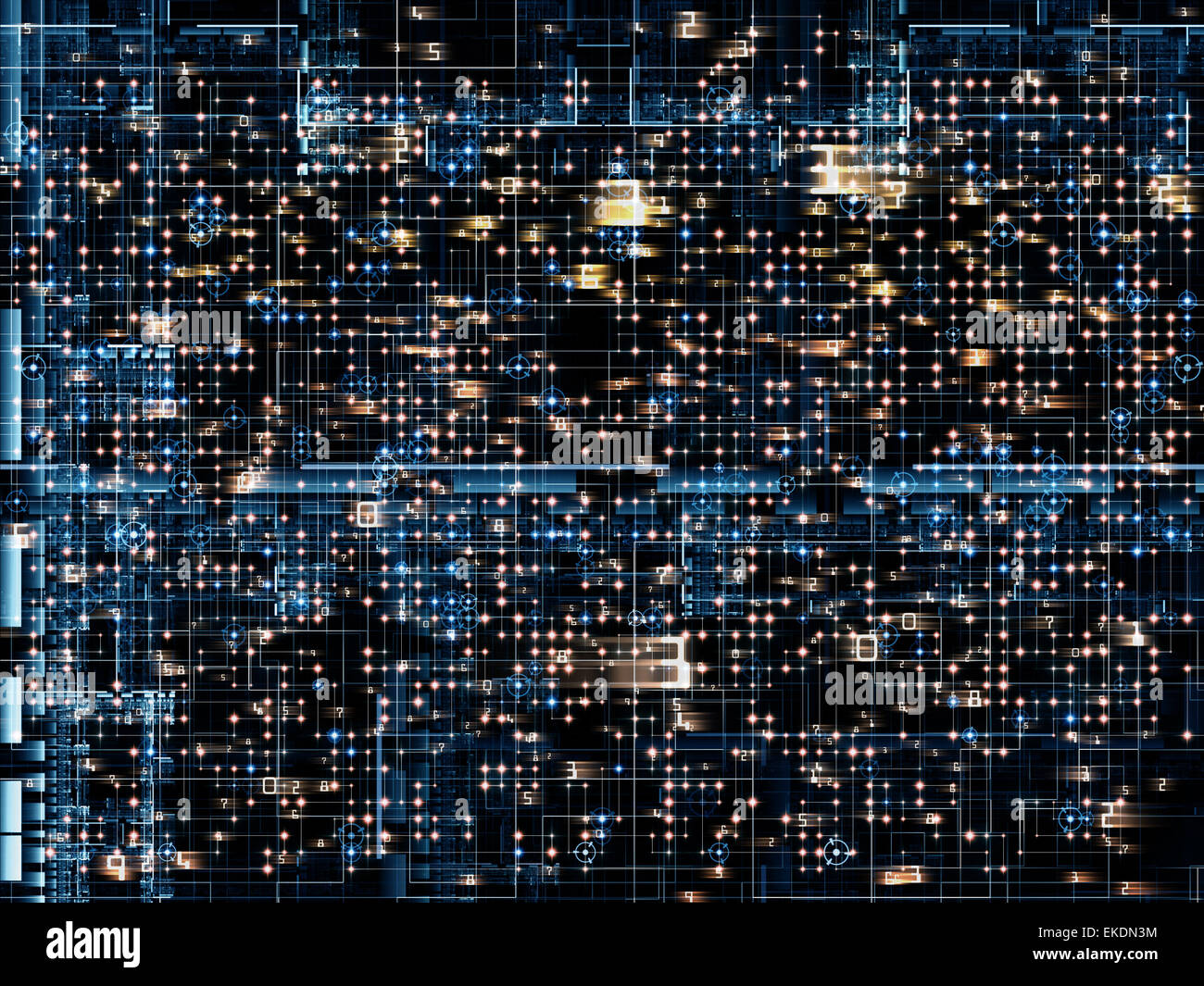 Lights of the Network Stock Photo - Alamy