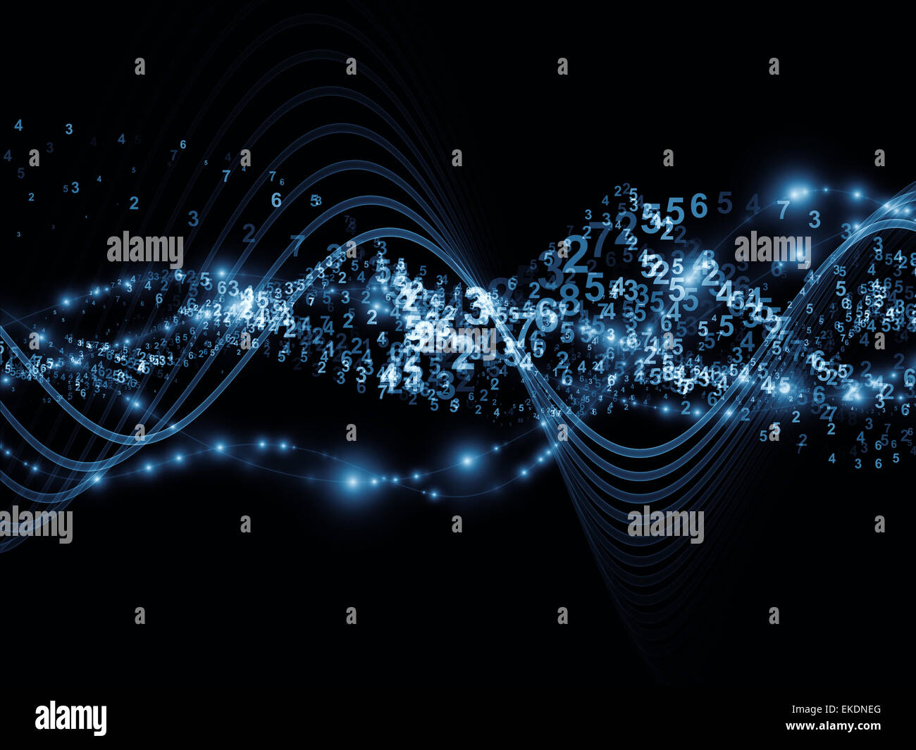 Sine Wave Digits Stock Photo - Alamy