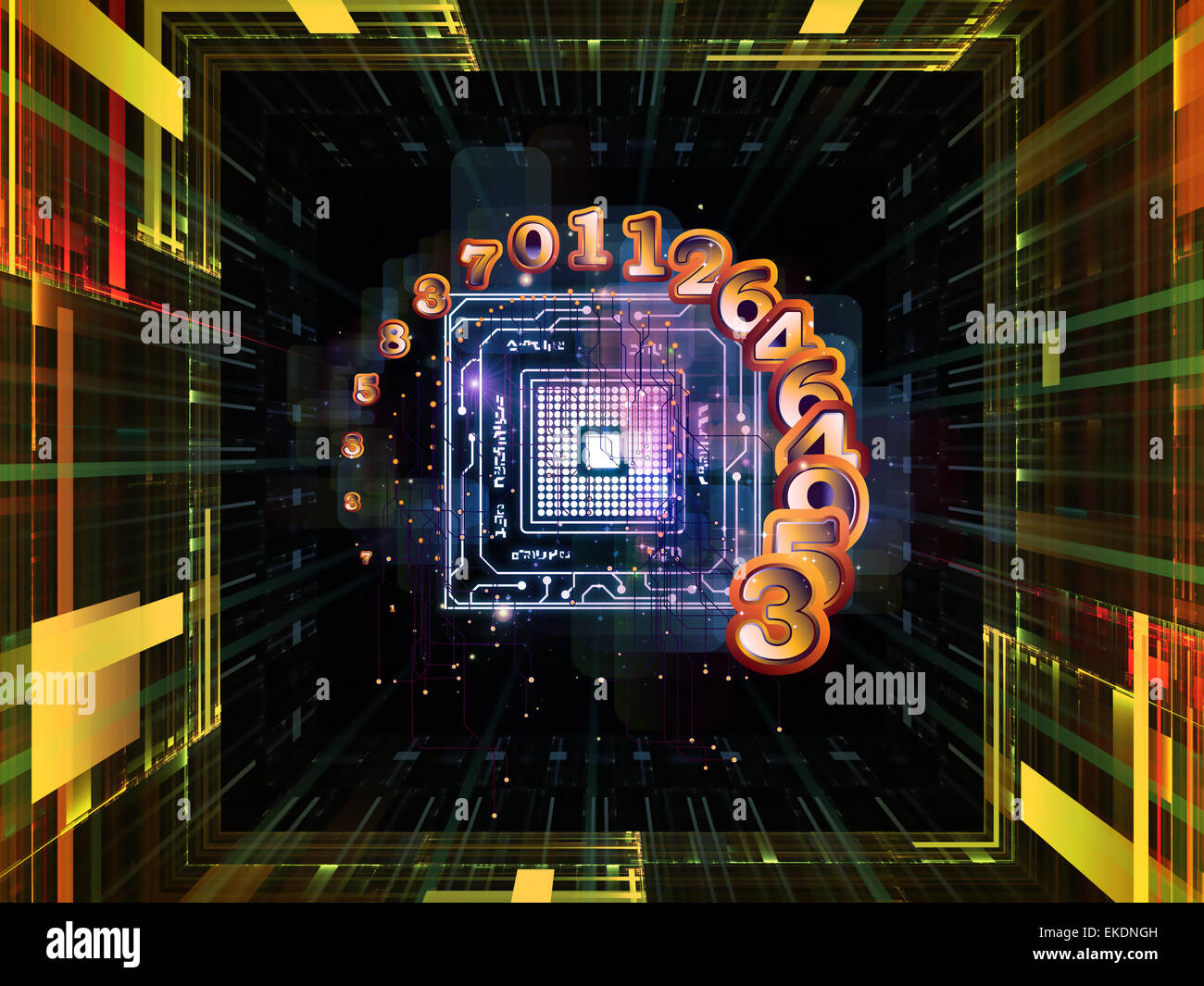 Numbers of the Processor Stock Photo - Alamy