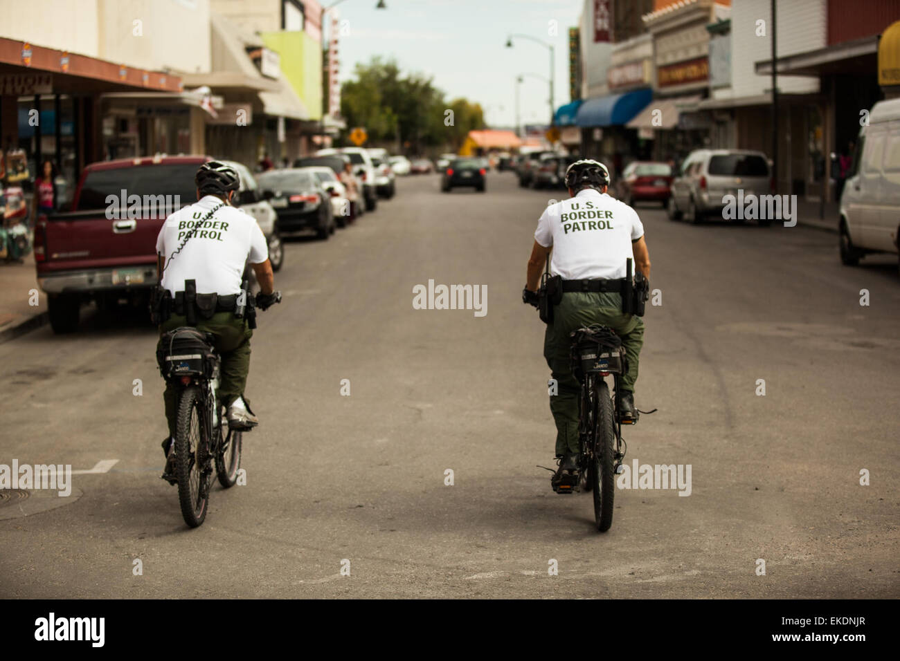 The Arizona Border Patrol bike patrol team operates in Nogales along ...