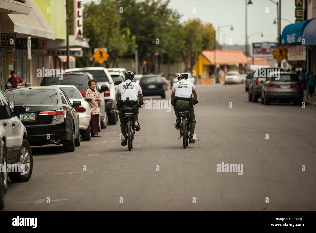 A Border Patrol bike patrol operates on the Southwest border near ...
