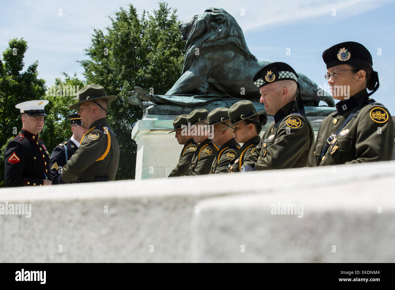 The Border Patrol Drill Team performs during Police Week in Washington ...