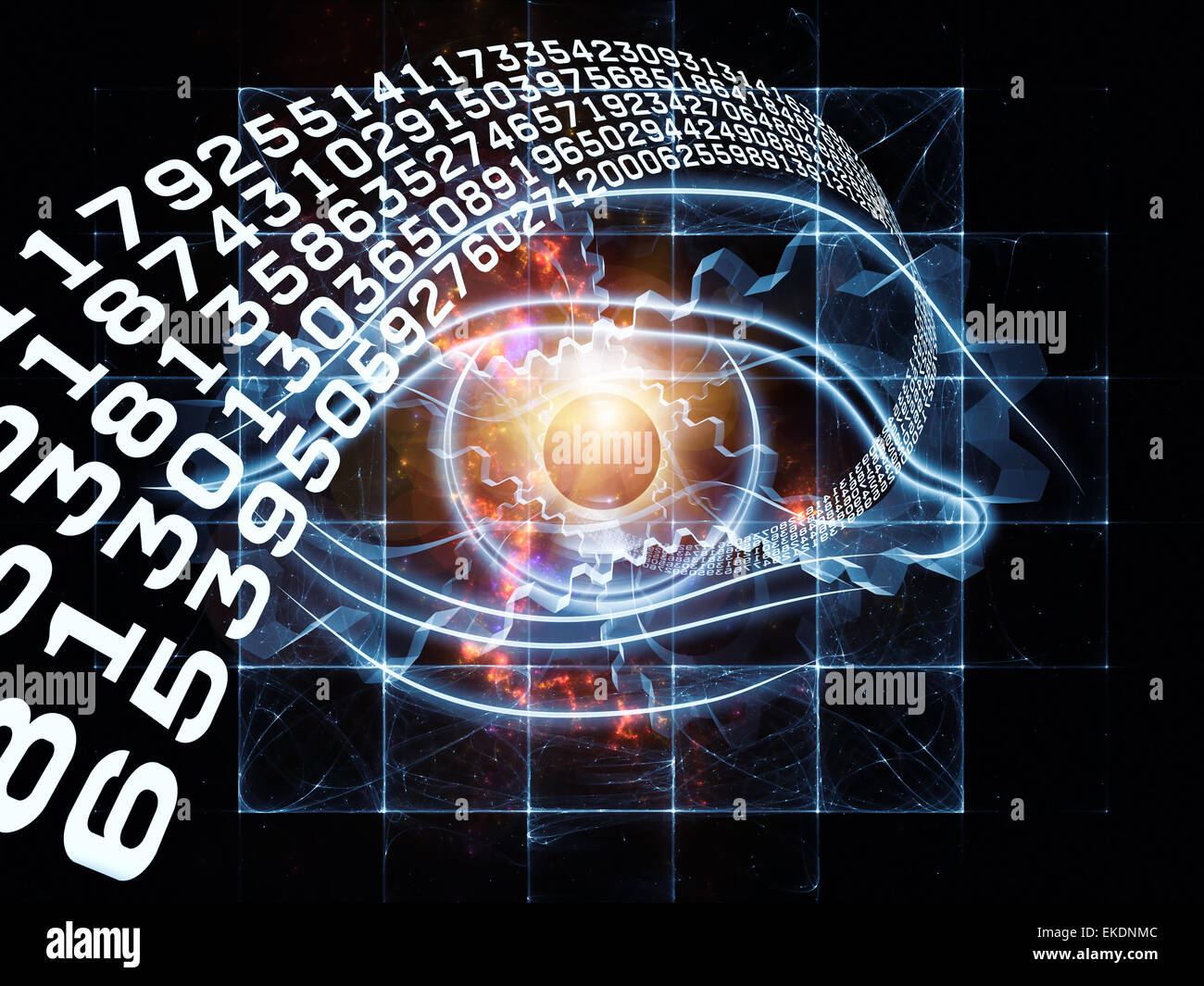 Eye of digits Stock Photo - Alamy
