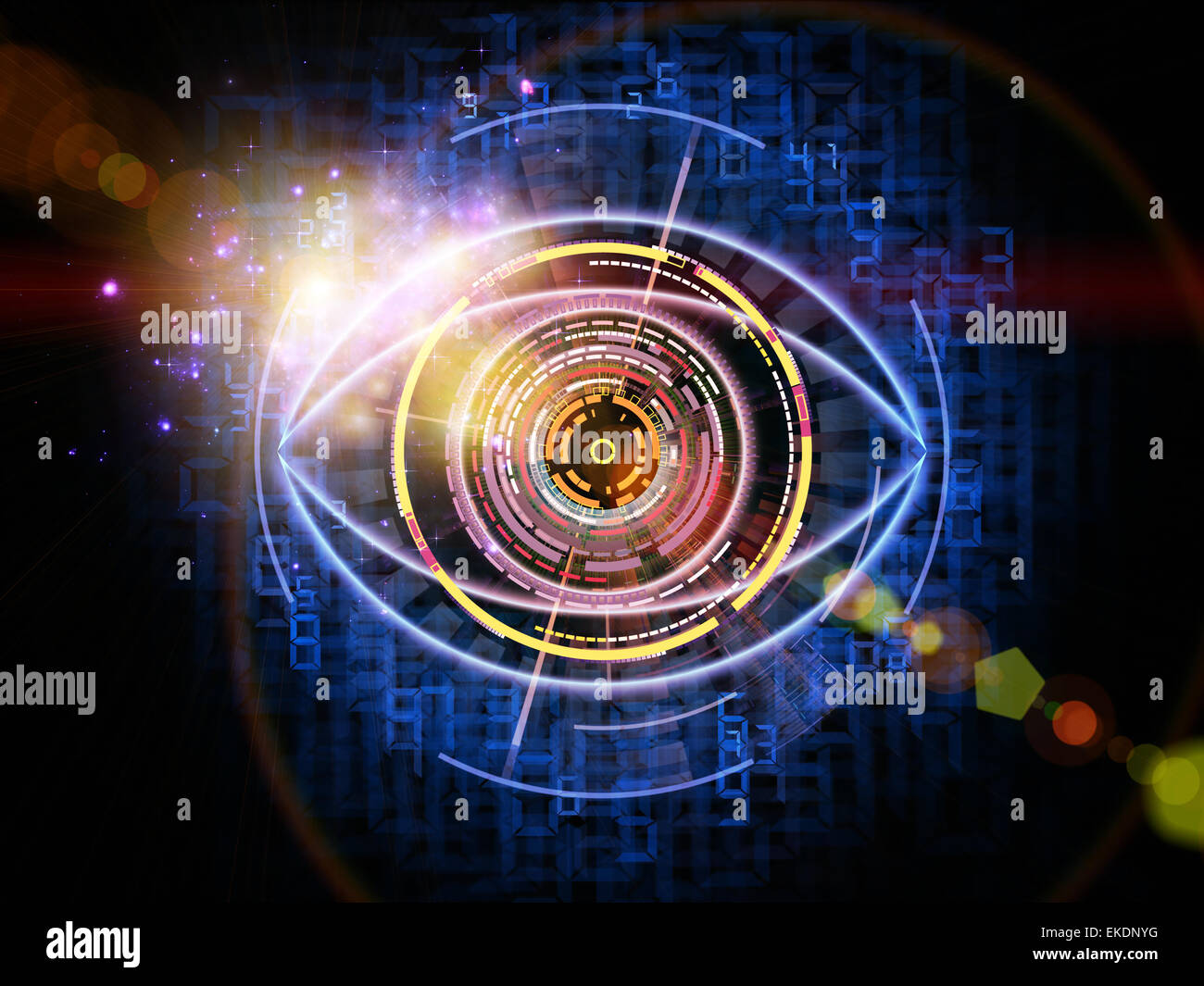 Eye of digits Stock Photo - Alamy
