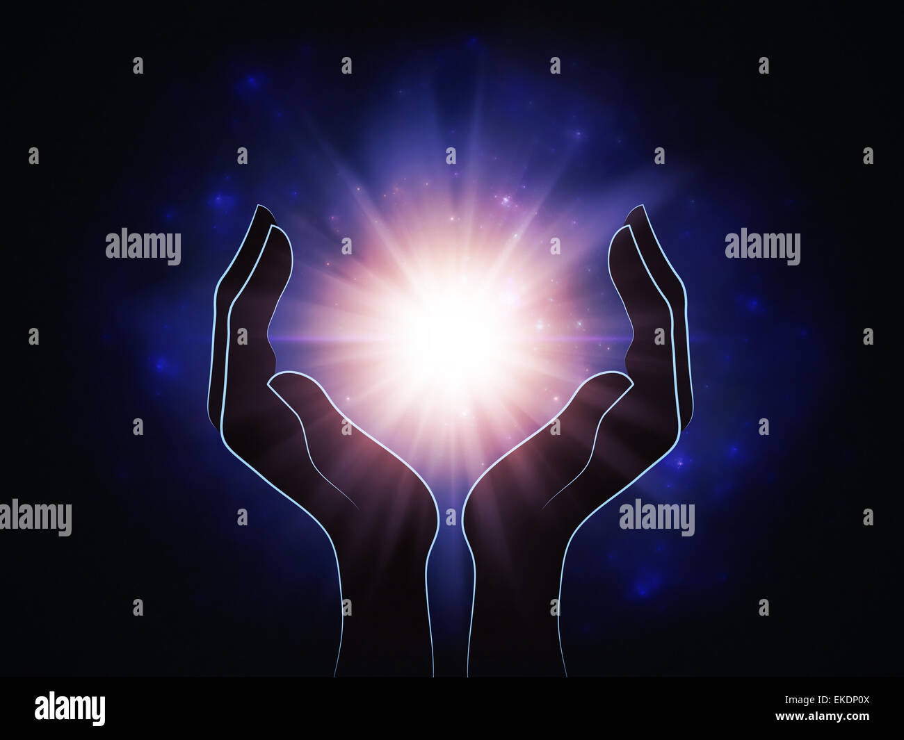 Handful of Light Stock Photo - Alamy
