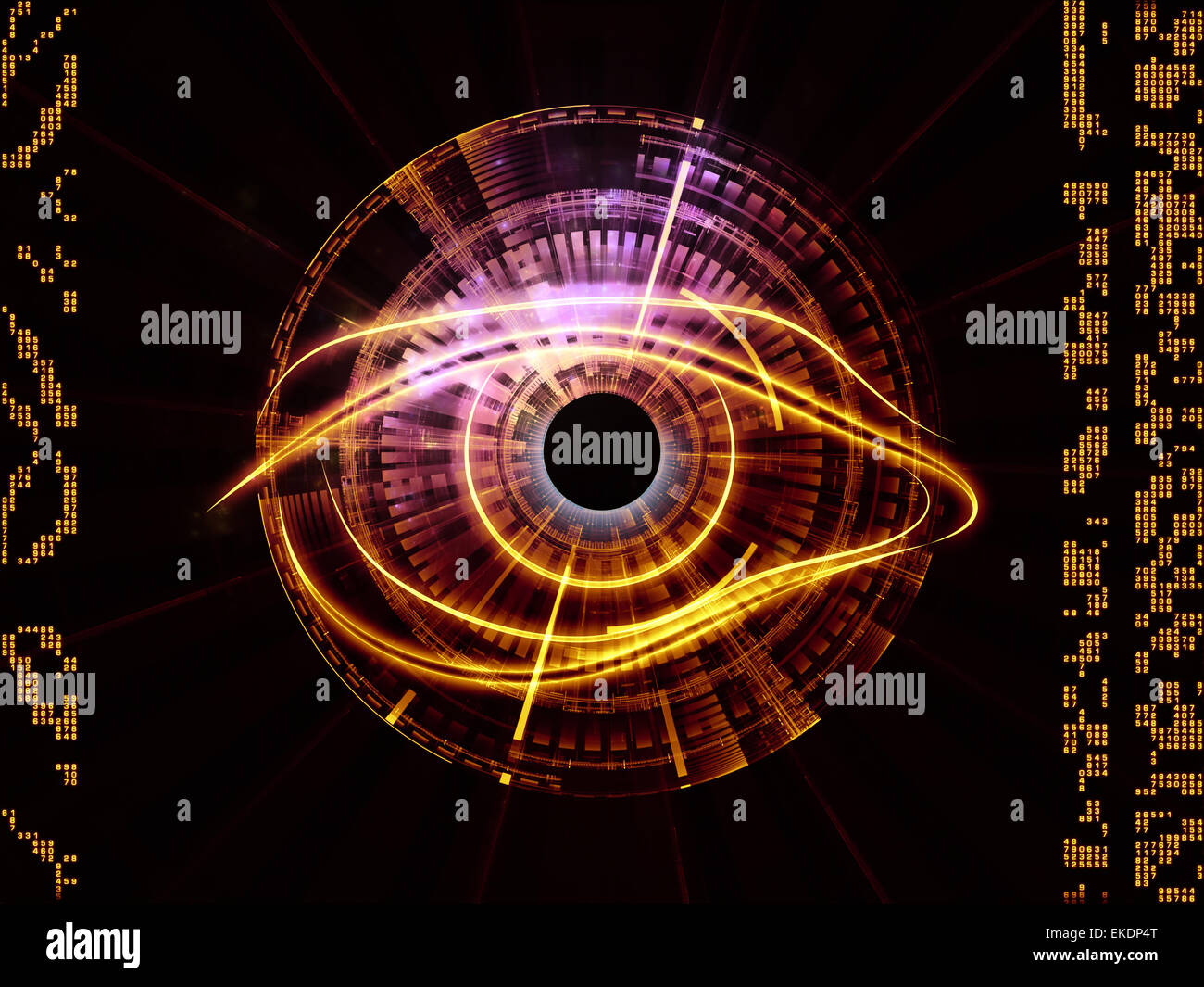 Eye of numbers Stock Photo - Alamy