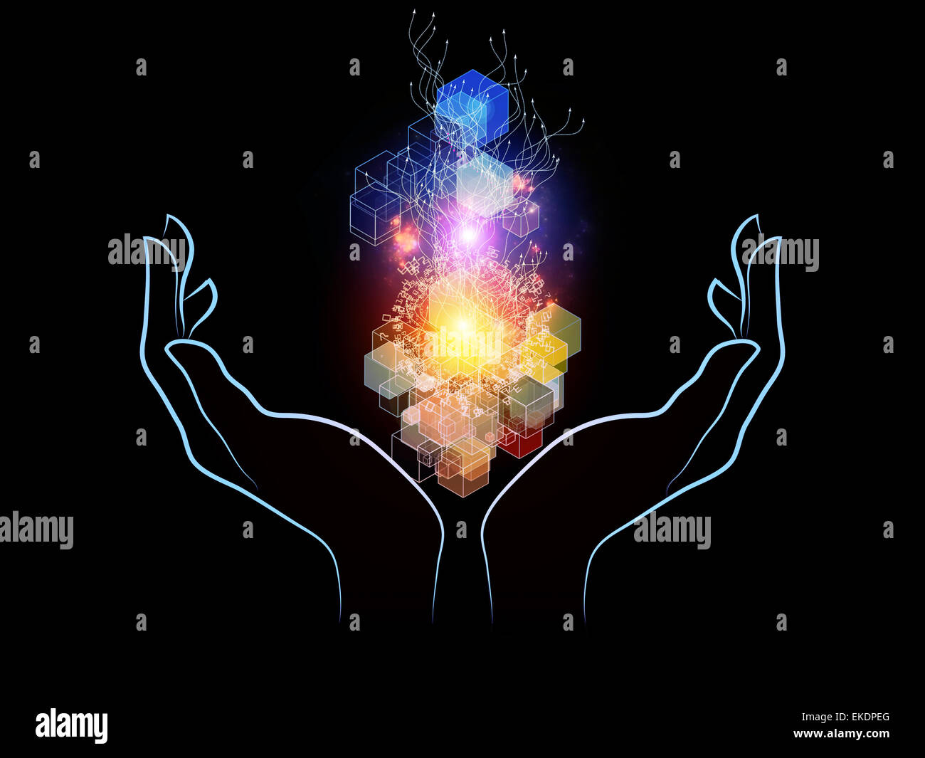 Lights of Technology Stock Photo - Alamy