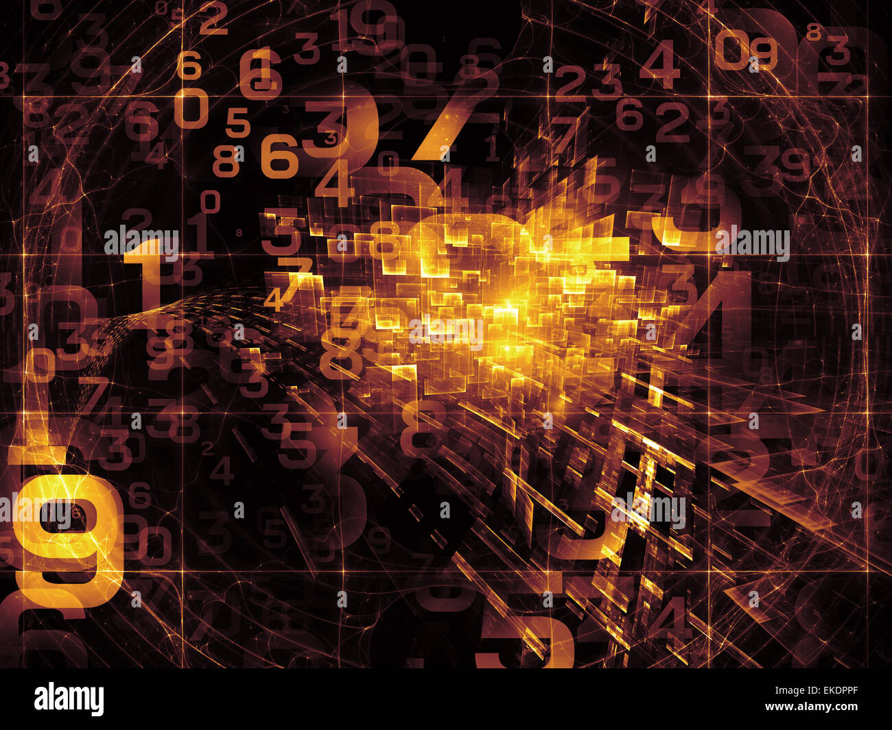 Lights of Numbers Stock Photo - Alamy