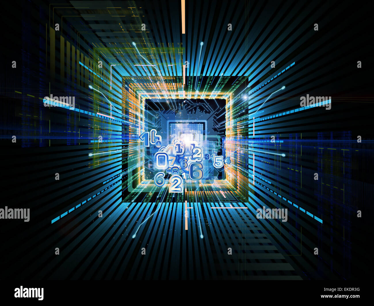 Digital Life of CPU Stock Photo - Alamy