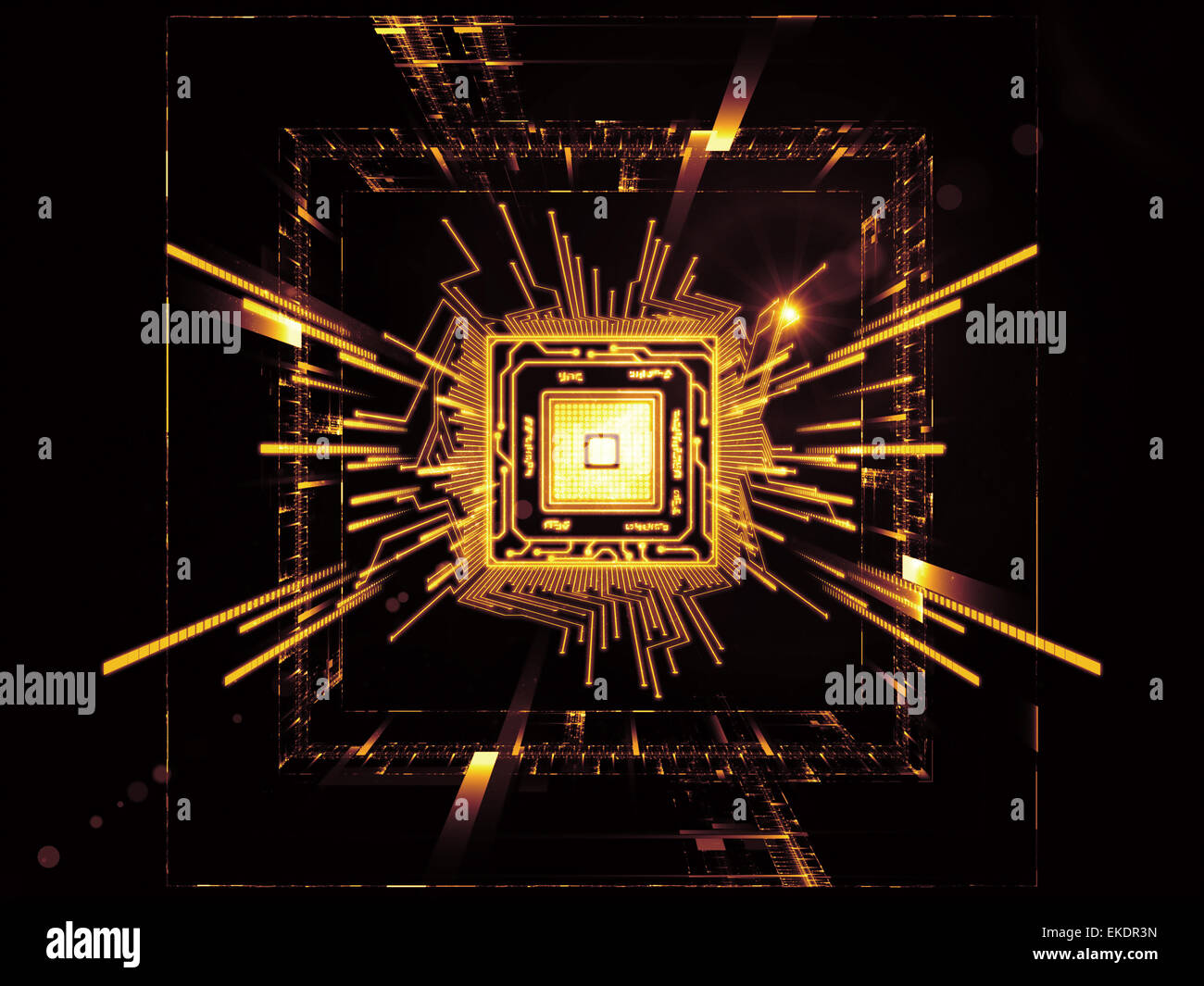 Virtual Life of CPU Stock Photo - Alamy