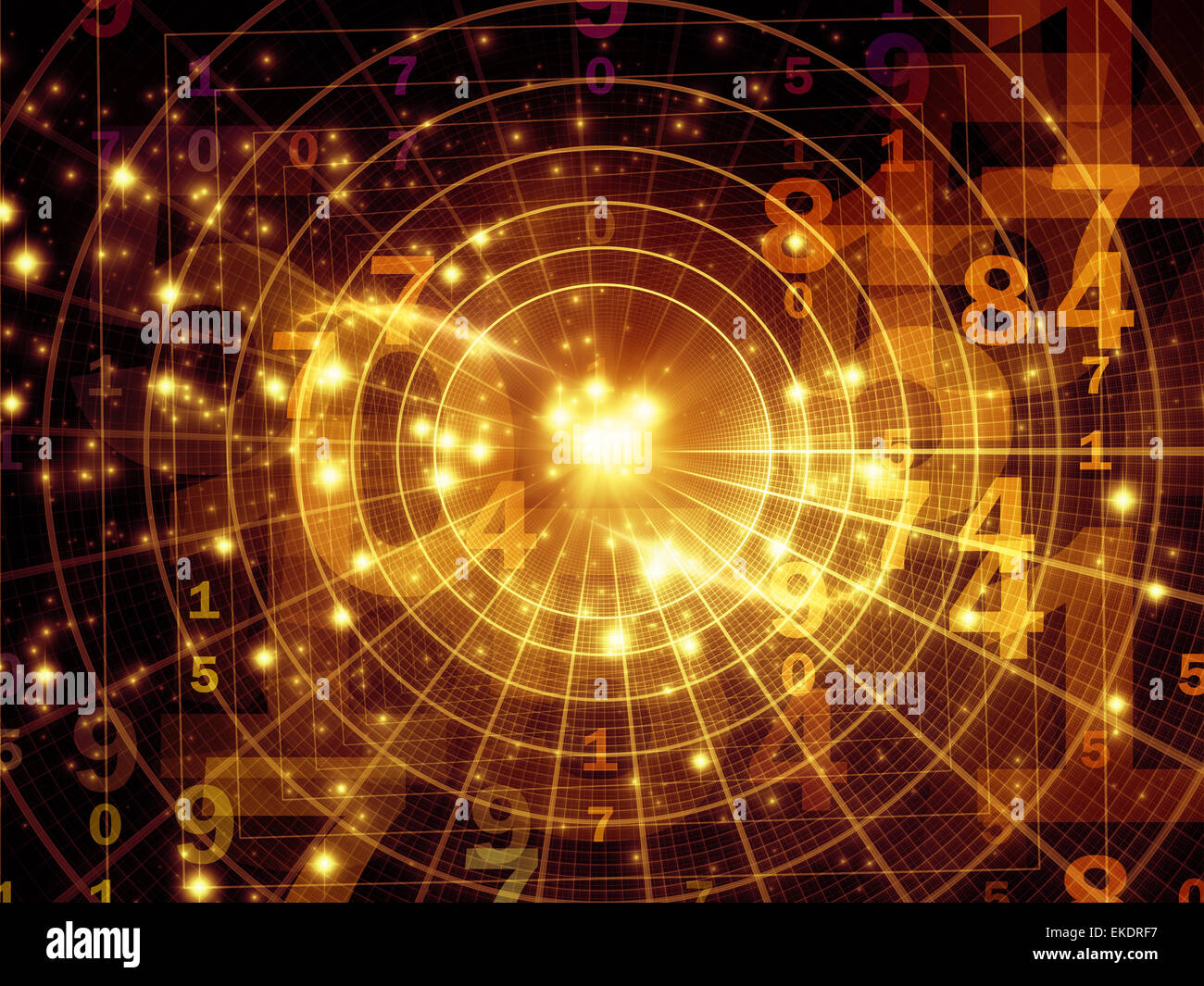 Lights of Numbers Stock Photo - Alamy