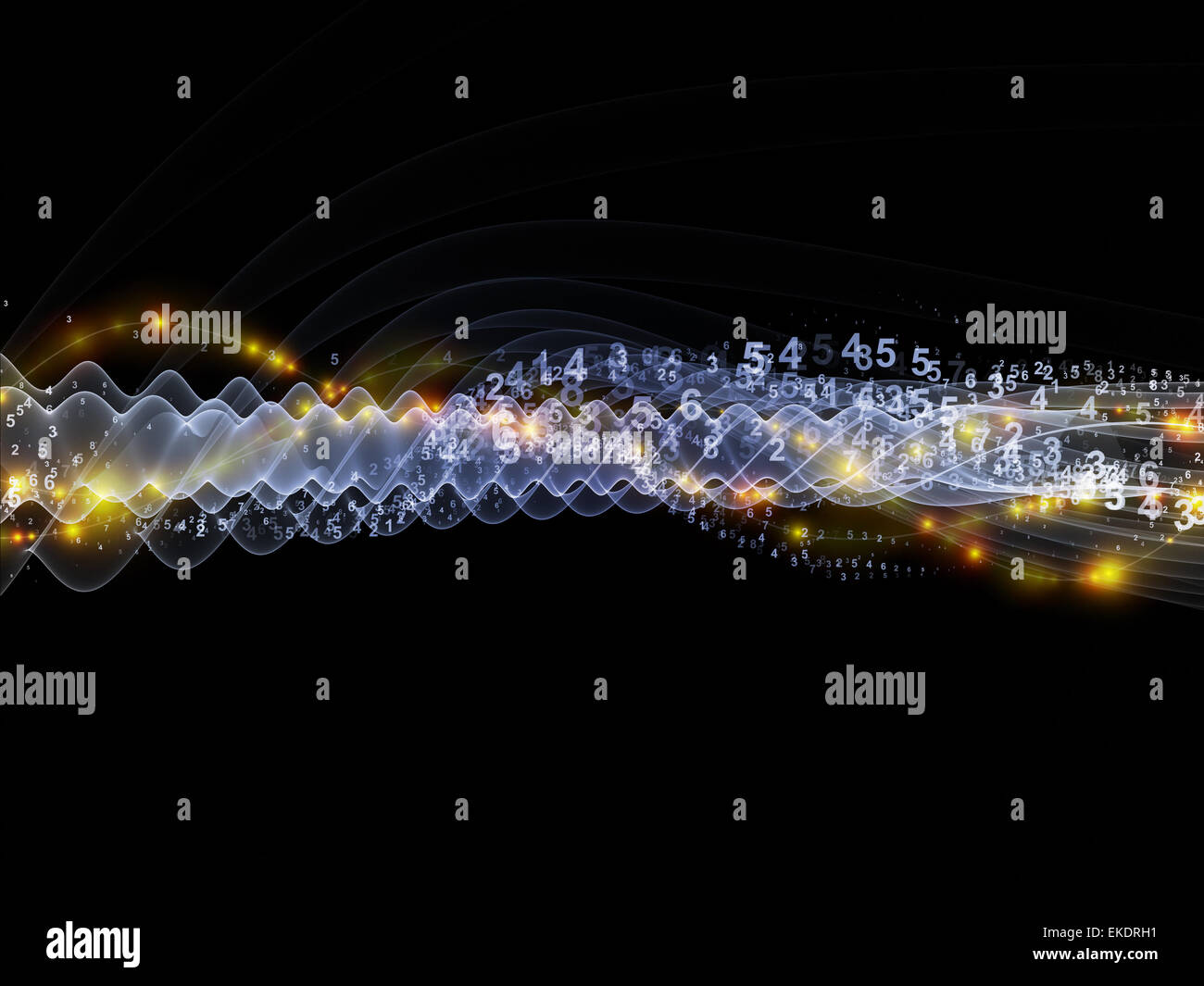 Sine Wave Numbers Stock Photo - Alamy