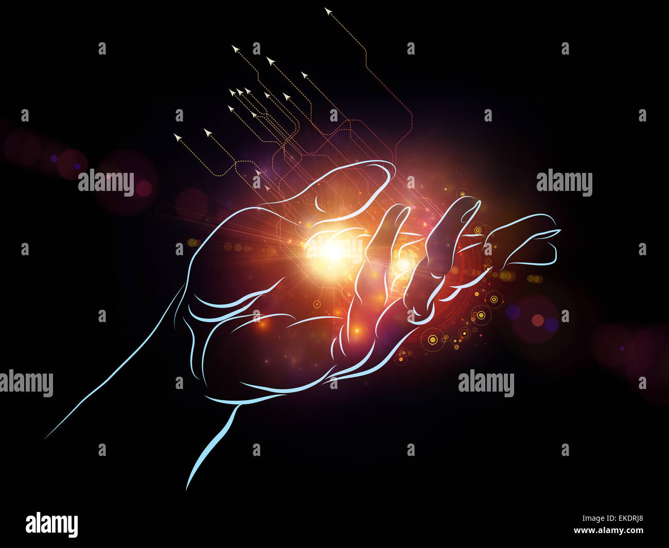 The Flame of Technology Stock Photo - Alamy