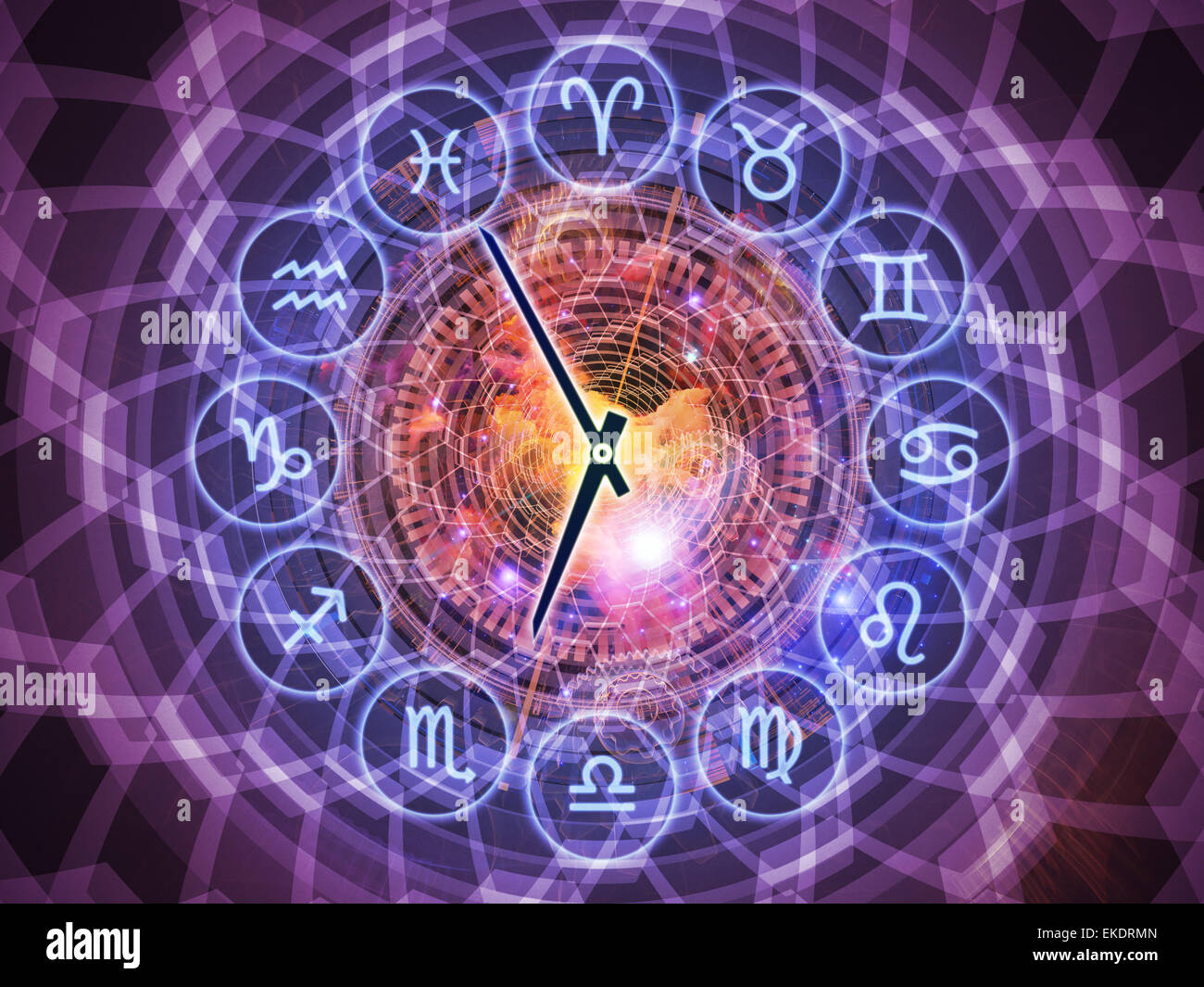 Zodiac clock hi-res stock photography and images - Alamy