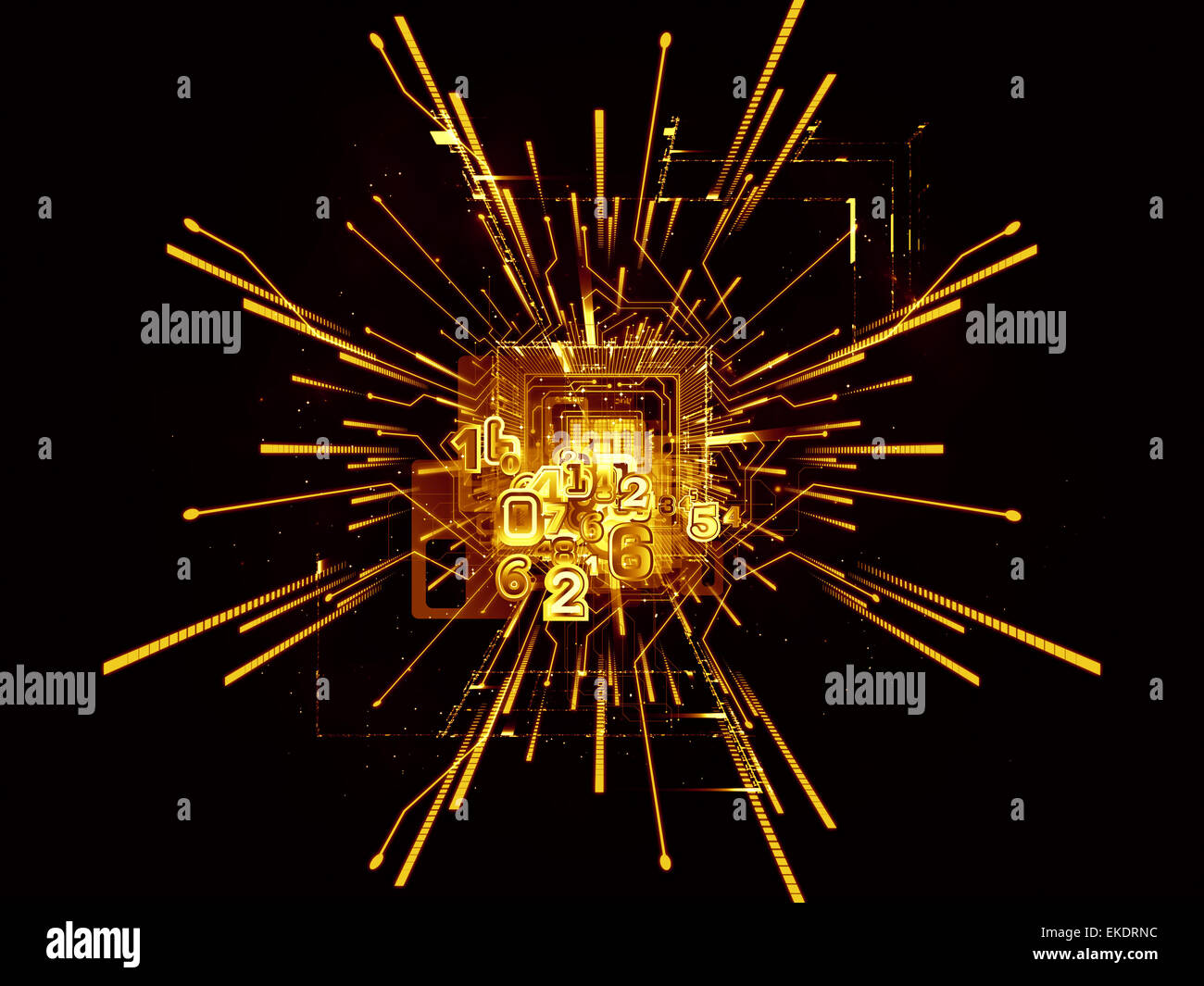Digital Life of CPU Stock Photo - Alamy