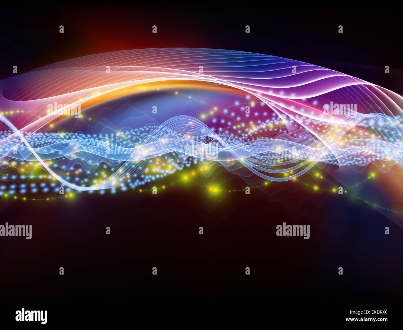 Waves of lights Stock Photo - Alamy