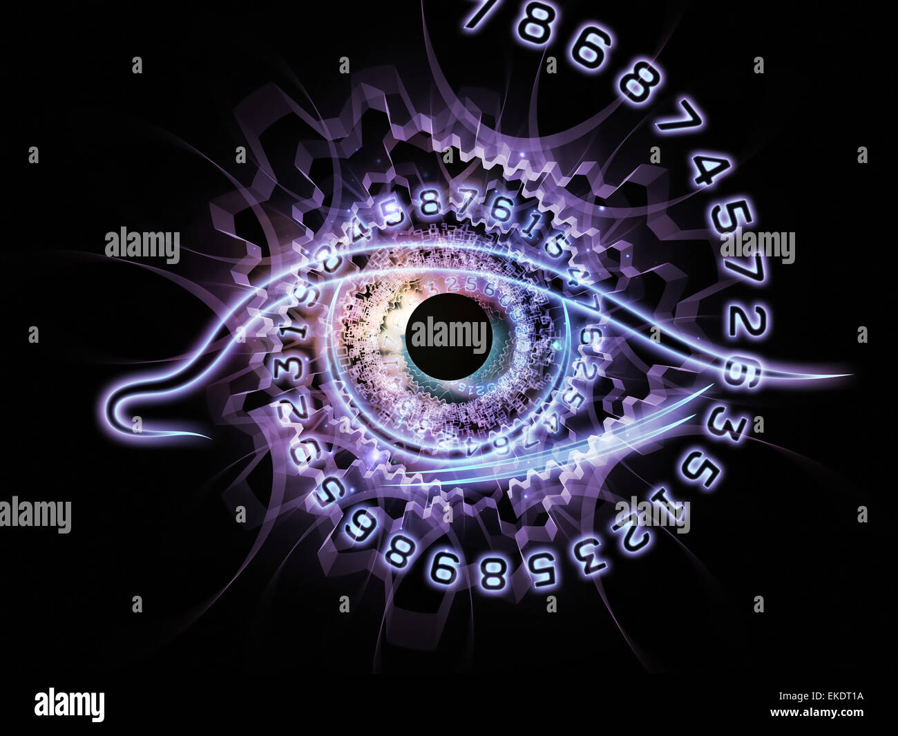 Eye of numbers Stock Photo - Alamy