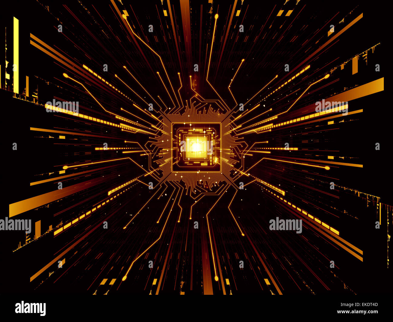 Virtual Life of CPU Stock Photo - Alamy