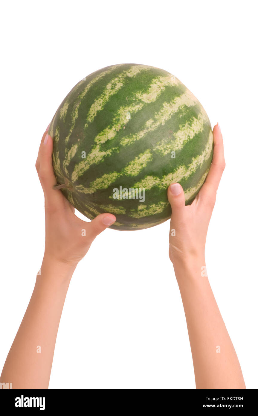 Watermelon in hand hi-res stock photography and images - Alamy