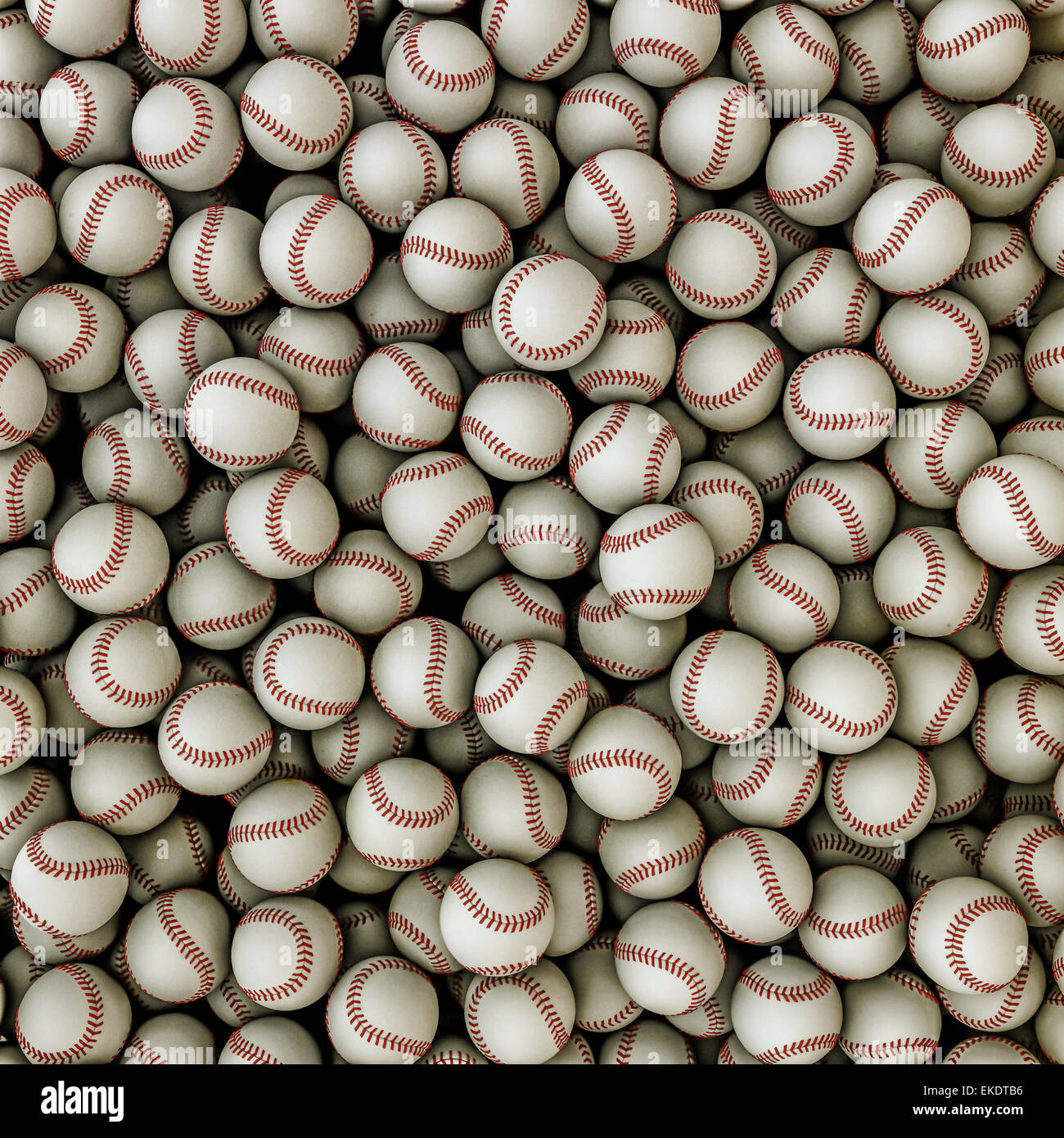 3D render of baseballs filling image Stock Photo - Alamy