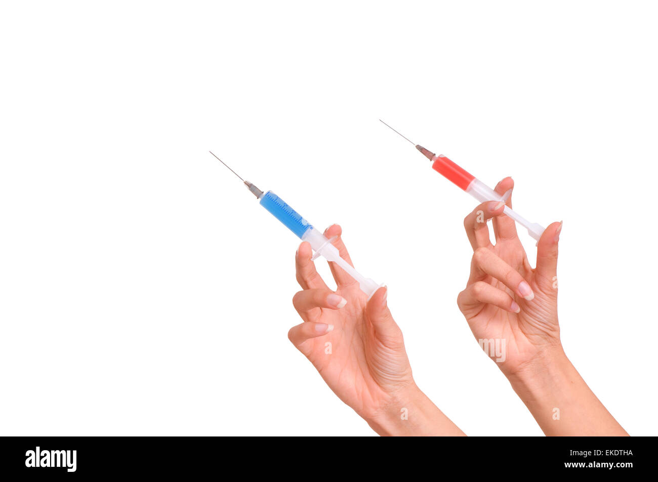 two syringes for making injections Stock Photo - Alamy