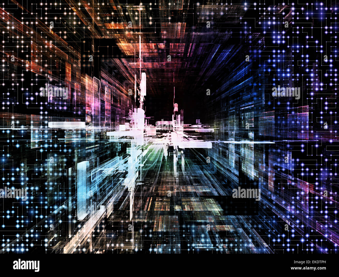 Virtual Space Evolution Stock Photo - Alamy