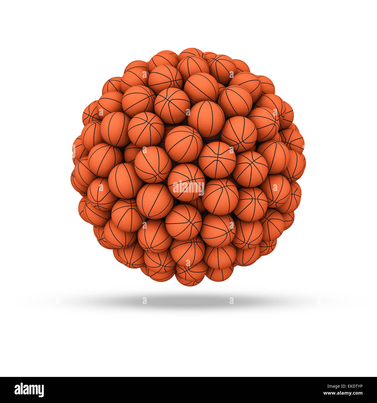 3D render of basketballs forming sphere Stock Photo - Alamy