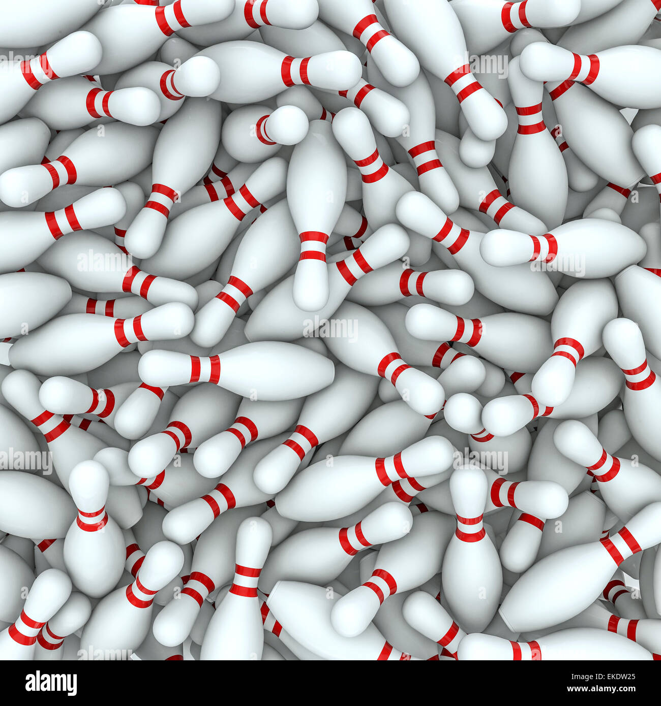 3D render of bowling pins filling image Stock Photo - Alamy