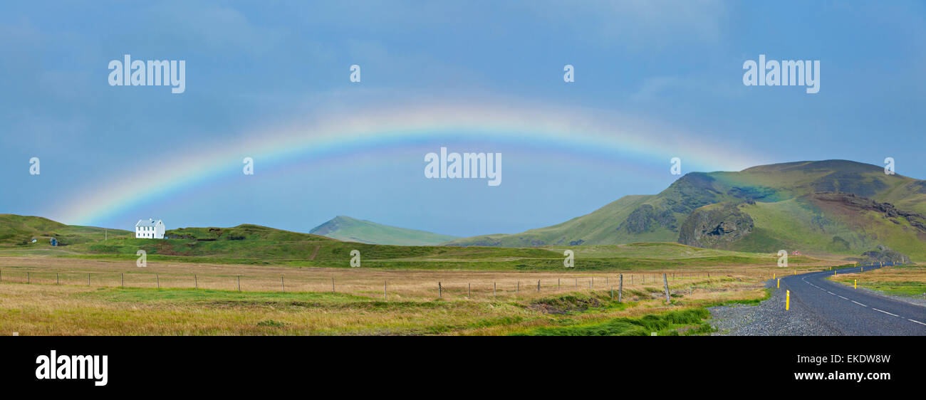 Rainbow in Iceland Stock Photo - Alamy