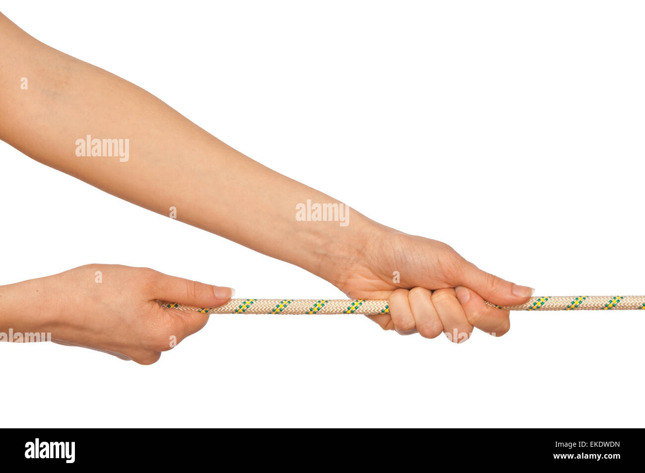 pulling of a rope Stock Photo - Alamy