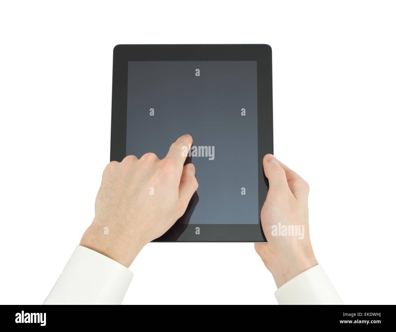 Hand businessman holding tablet Cut Out Stock Images & Pictures - Alamy