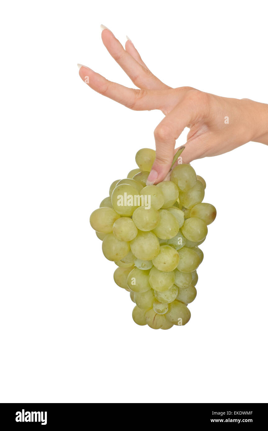 Grape bunch hand Cut Out Stock Images & Pictures - Alamy