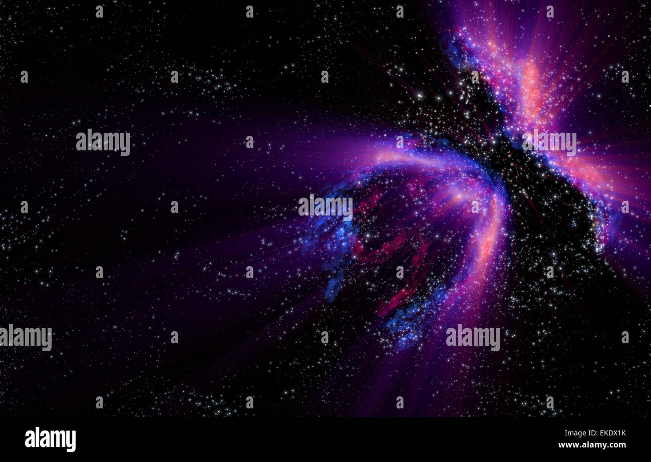 lights in the black space of the galaxy Stock Photo - Alamy