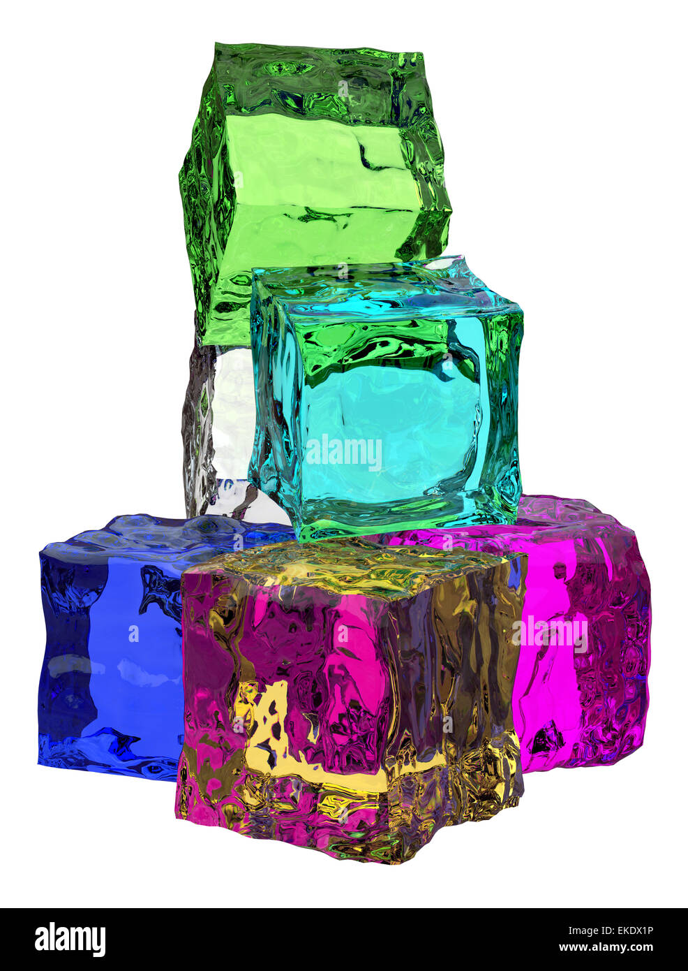 Different colored cube jellies Stock Photo - Alamy