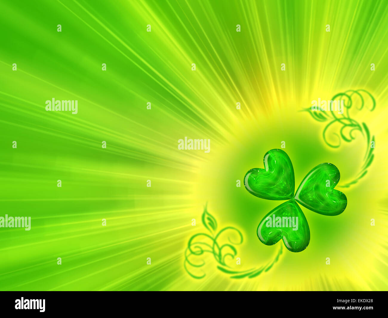 Glowing clover background Stock Photo - Alamy