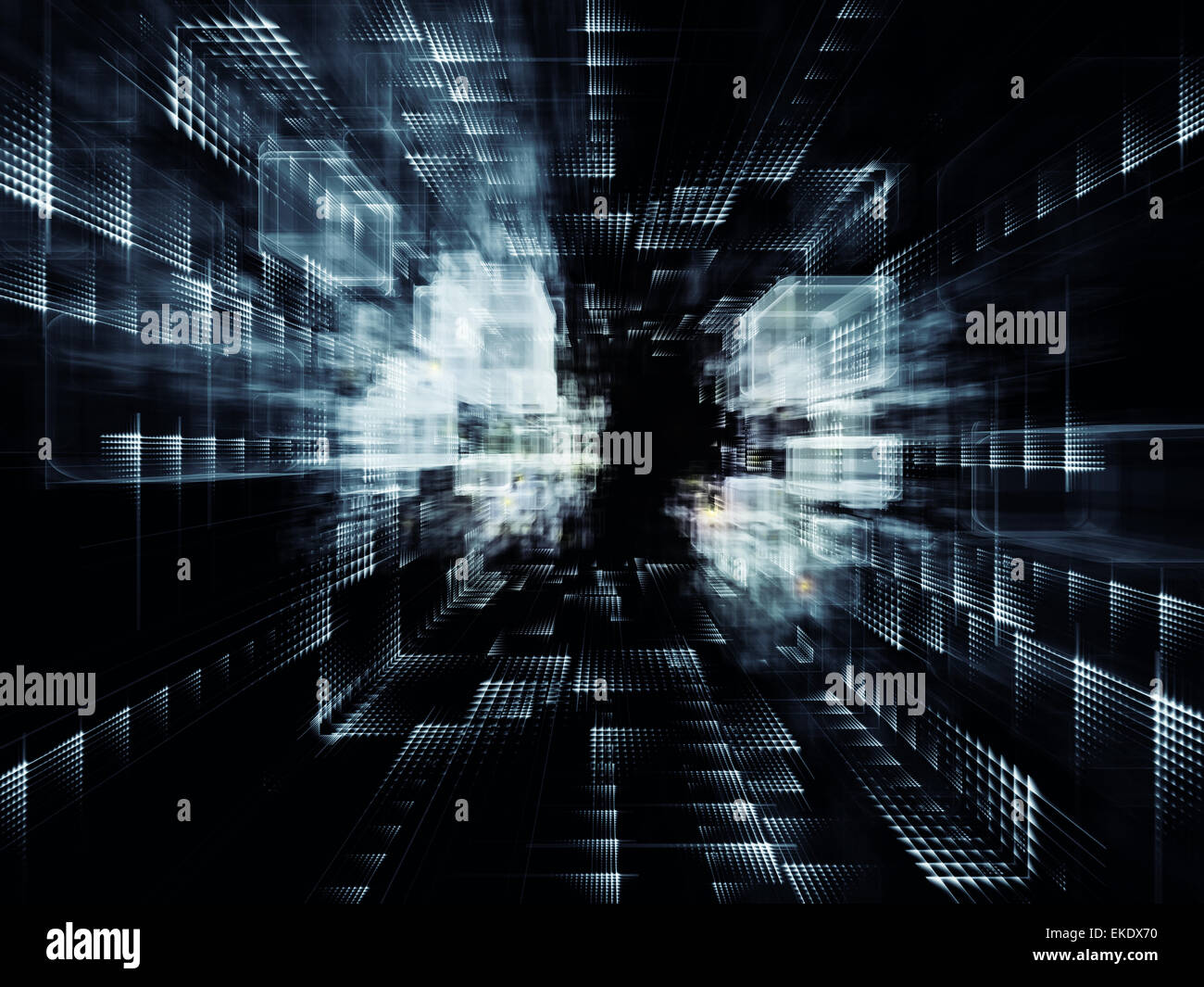Unfolding of Virtual Space Stock Photo - Alamy