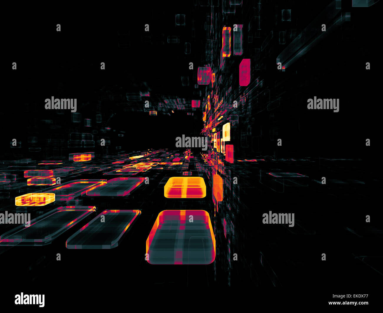 Virtual Space Cluster Stock Photo - Alamy