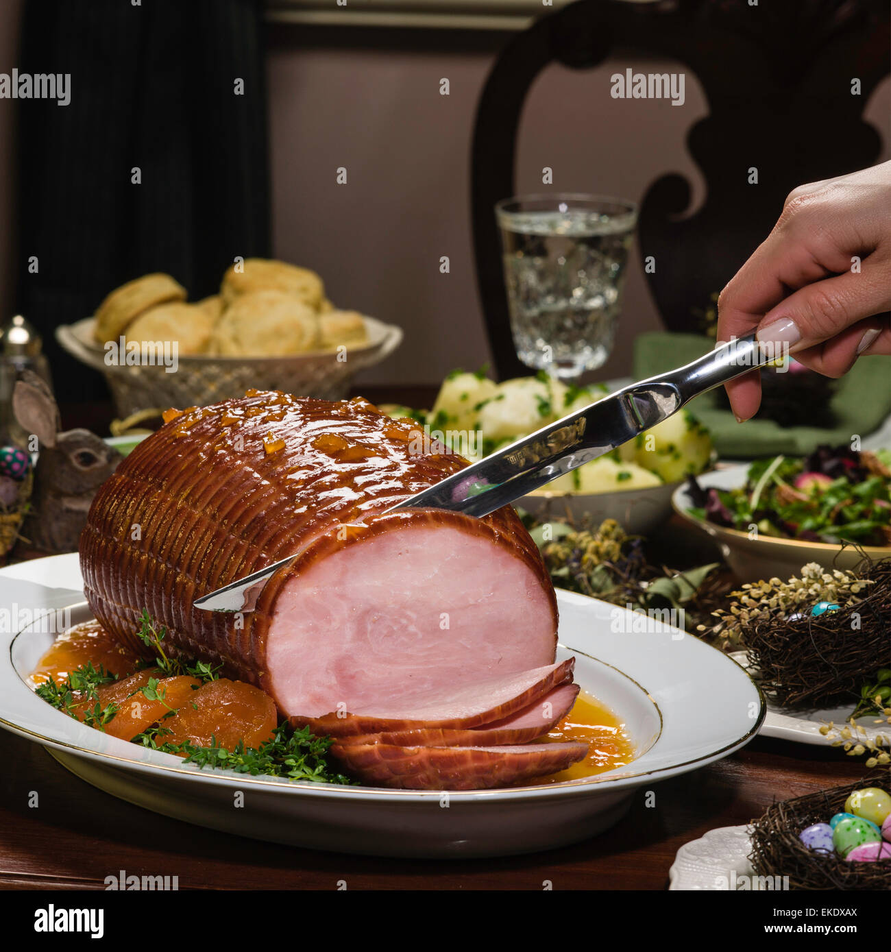 Formal table setting Stock Photo - Alamy