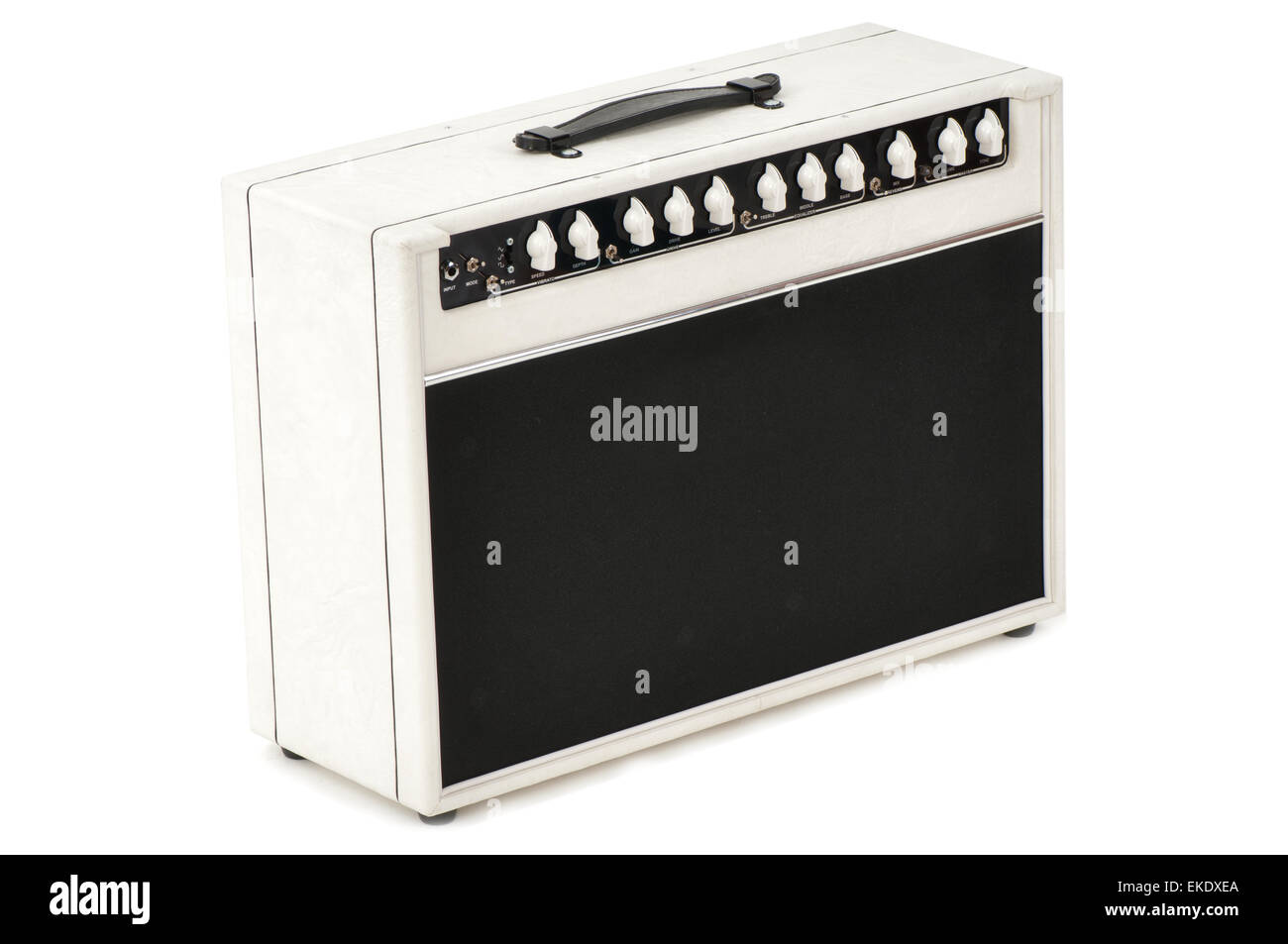 white guitar combo amplifier Stock Photo - Alamy