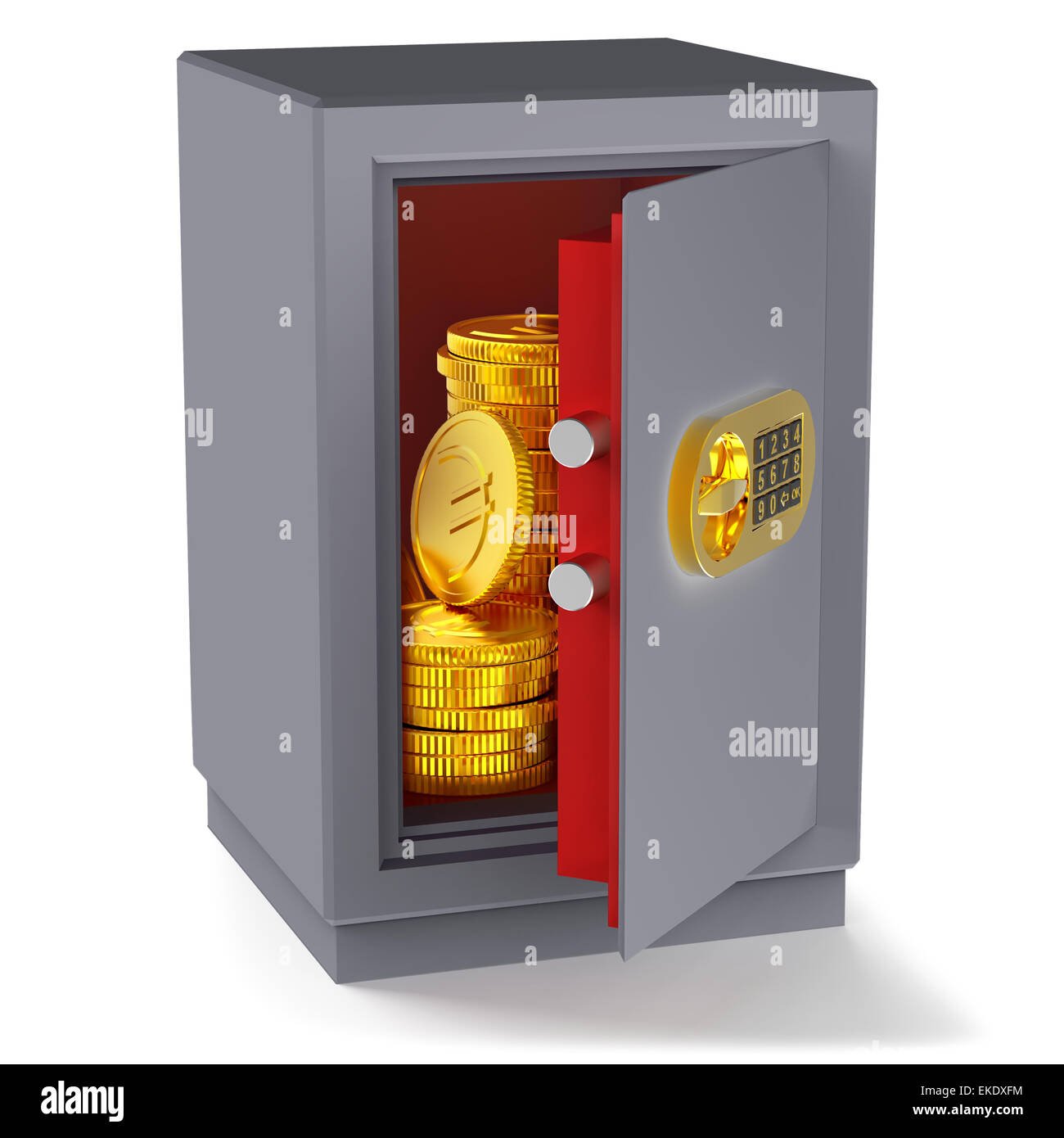 coins euro money in the safe Stock Photo - Alamy
