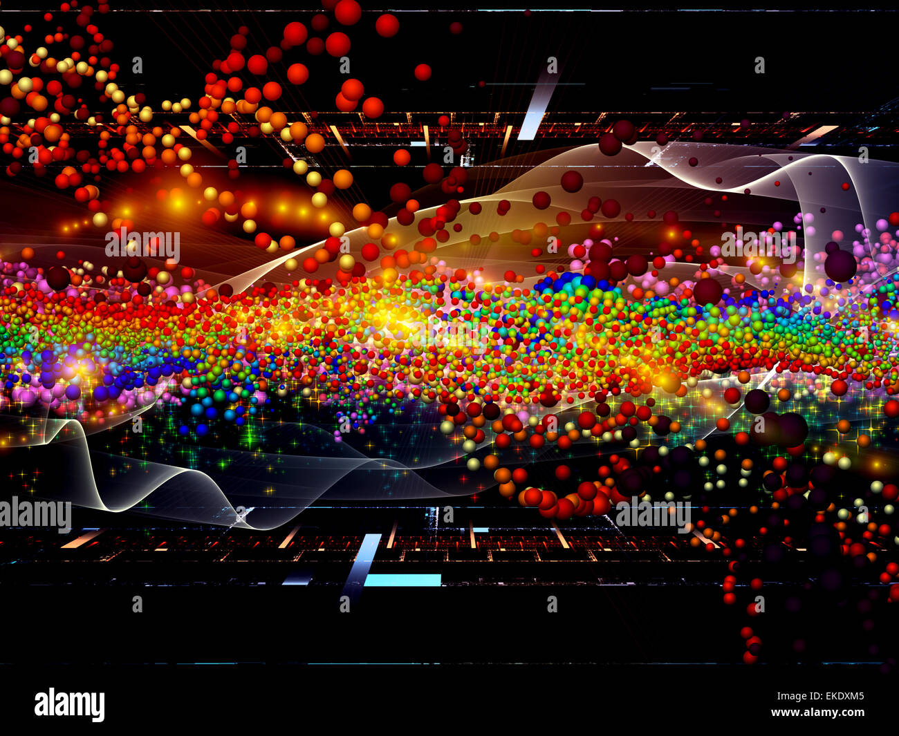 Waves of Molecules Stock Photo - Alamy