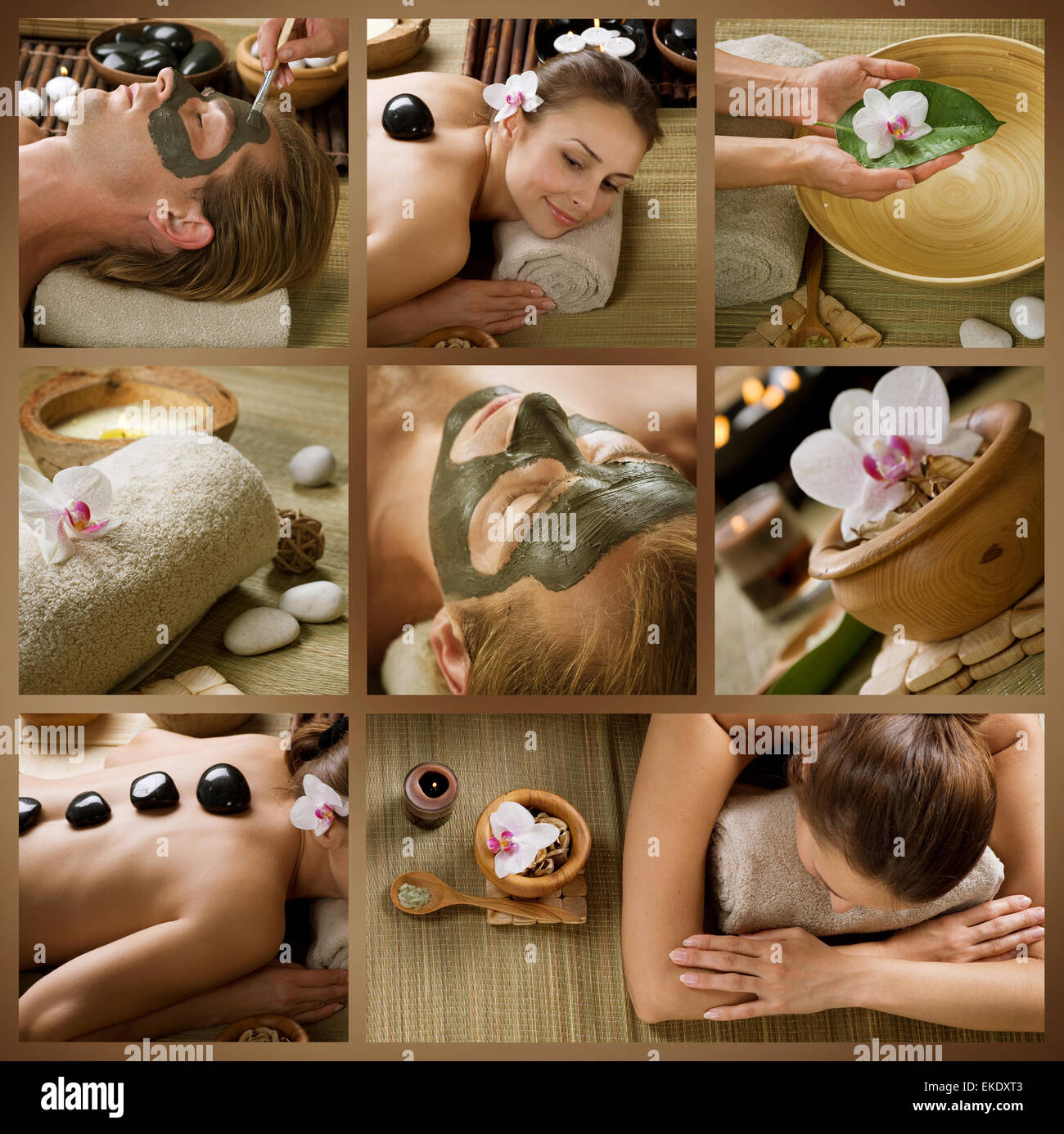 Collage spa hi-res stock photography and images - Alamy
