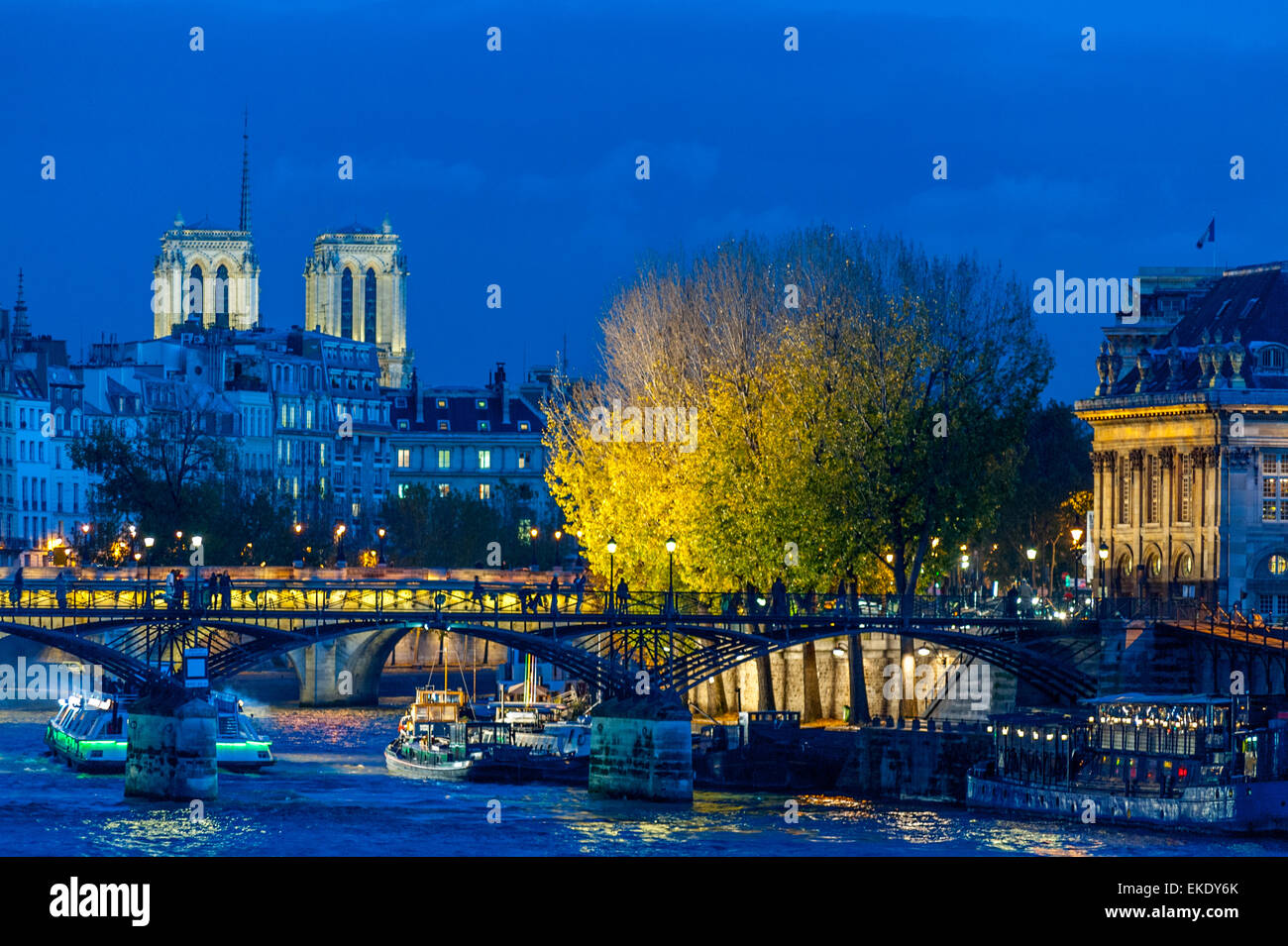Paris, Night, France, Seine River Bridges at Dusk Scenics, Pont des ...