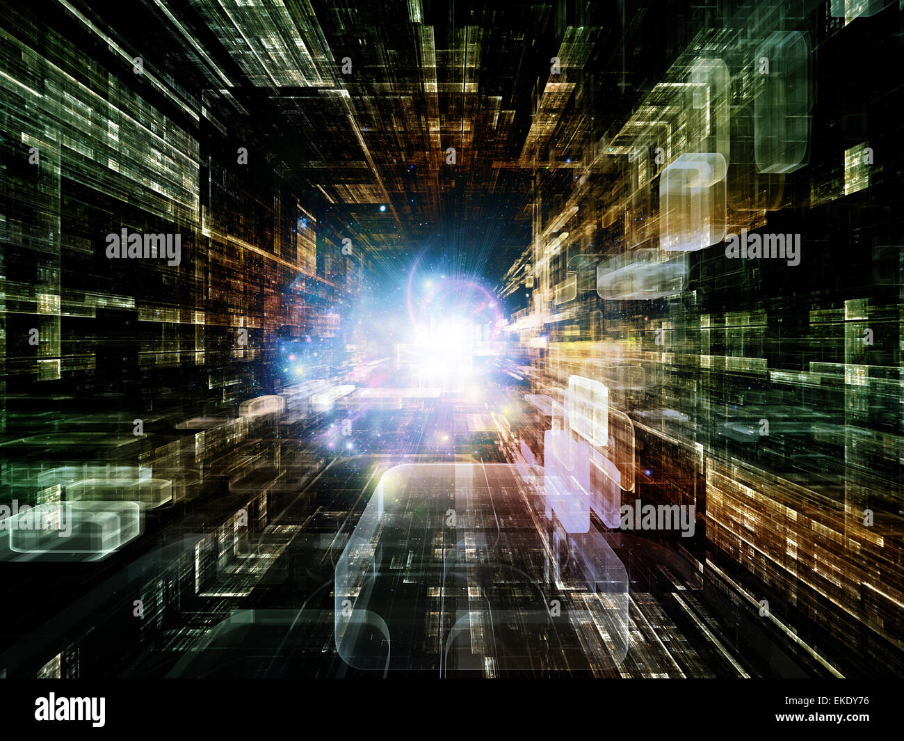 Conceptual Virtual Space Stock Photo - Alamy